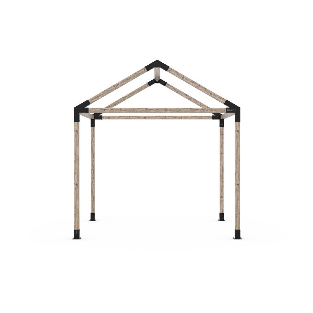 Grid 30 | Angled Roof Single Pergola Kit for 4x4 Wood Posts | Toja Grid ...
