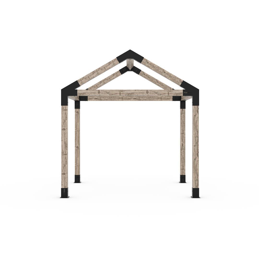 Grid 30 | Angled Roof Single Pergola Kit for 6x6 Wood Posts | Toja Grid ...